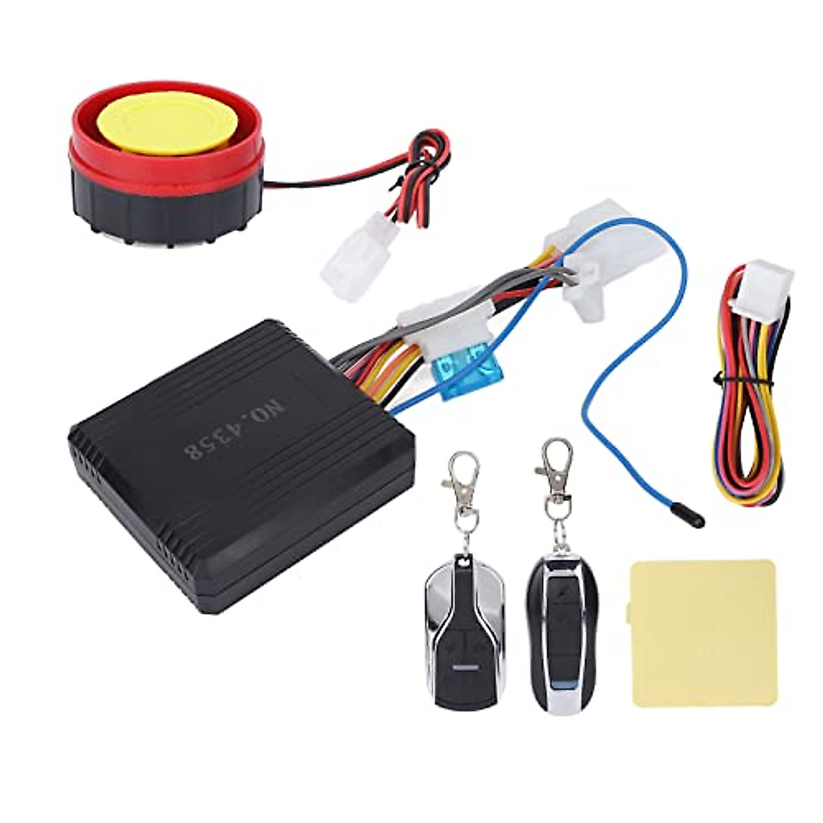 Motorcycle Anti Theft Alarm System, 12V Universal Motorcycle Waterproof Anti Theft Alarm System Kit One Way Remote Control