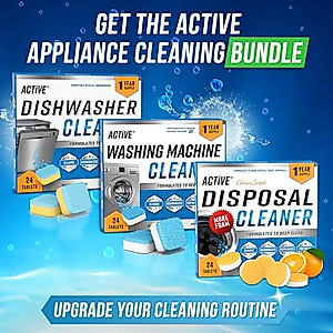 Washing Machine Cleaner Descaler 24 Pack - Deep Cleaning Tablets For HE Front Loader & Top Load Washer, Septic Safe Eco-Friendly Deodorizer, Clean Inside Drum and Laundry Tub Seal - 12 Month Supply