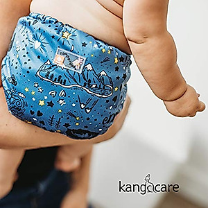 Kanga Care Rumparooz G3 Cloth Diaper Reusable One Size Pocket Diaper Patented Inner Double Gusset 2 pcs Microfiber Insert Soaker (6-35+ lbs) - Wander