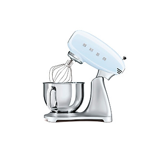 SMEG Stand Mixer and Pasta Roller/Cutter Set, Pastel Blue