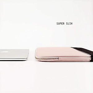 Comfyable Laptop Sleeve 13 Inch 14 Inch Compatible with 13 Inch MacBook Pro & MacBook Air M2 M1 & MacBook Pro 14 Inch M2 2023 M1- Water Resistant Cover Computer Case for Mac- Pink & Black