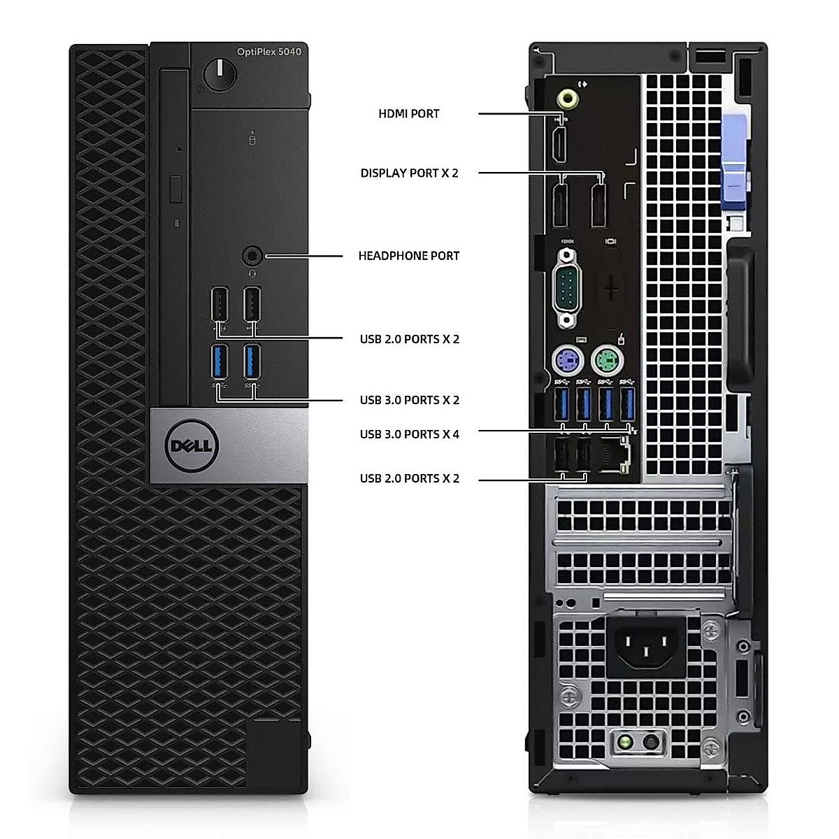 Dell OptiPlex 5040 Desktop Computer with Intel Core i7-6700, 16GB RAM, 1TB M.2 NVMe SSD, AC8260 WiFi, Bluetooth, HDMI, Windows 10 Pro - Compact Desktop with Powerful Performance