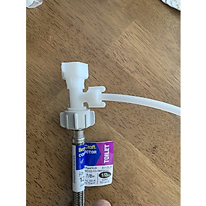 LeonKing Bidet US Plastic T adapter 7/8"(15/16"), 1/4" inch hose attachment side 3 way connector with rubber washer