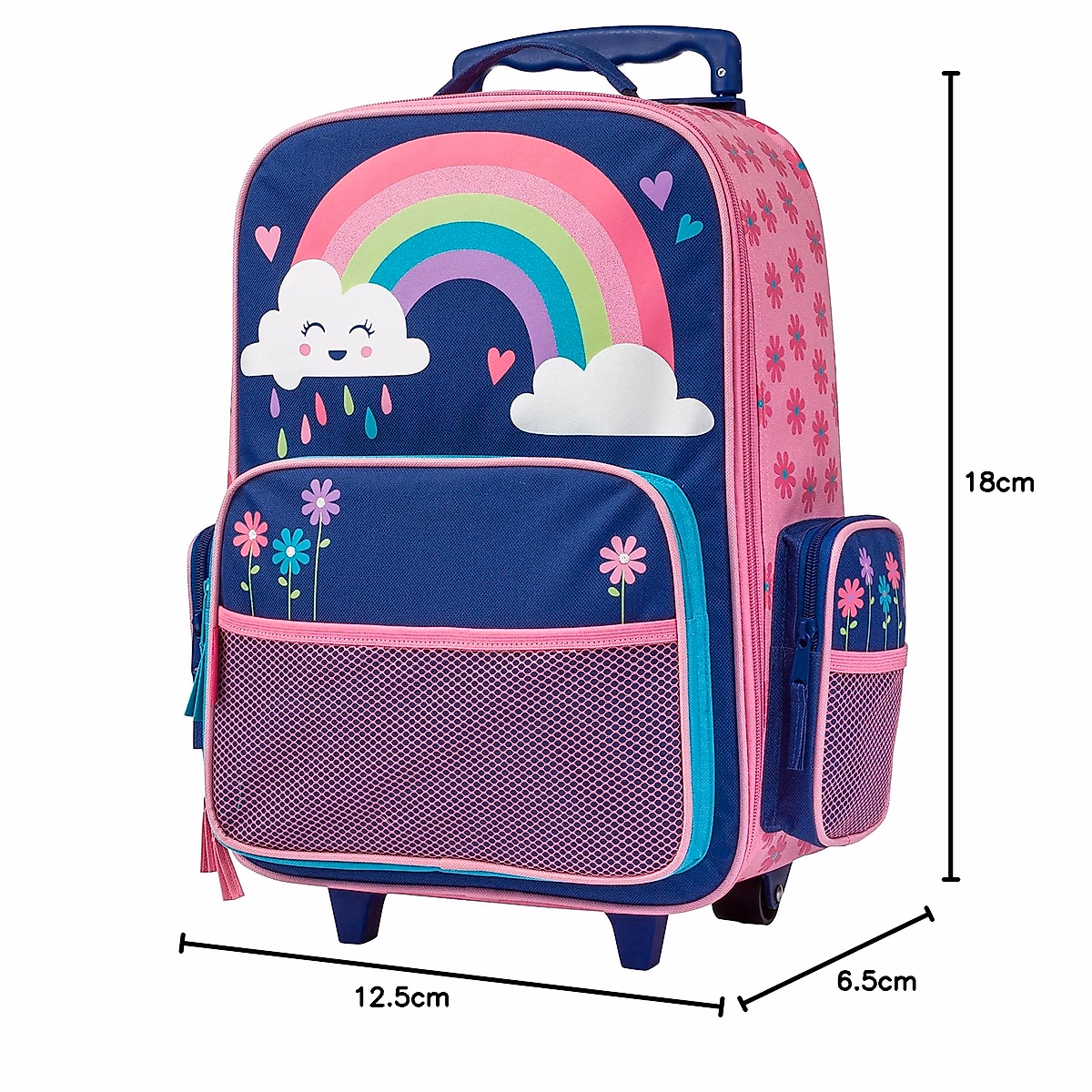 Stephen Joseph Kids Classic Rolling Luggage, Rainbow, One Size