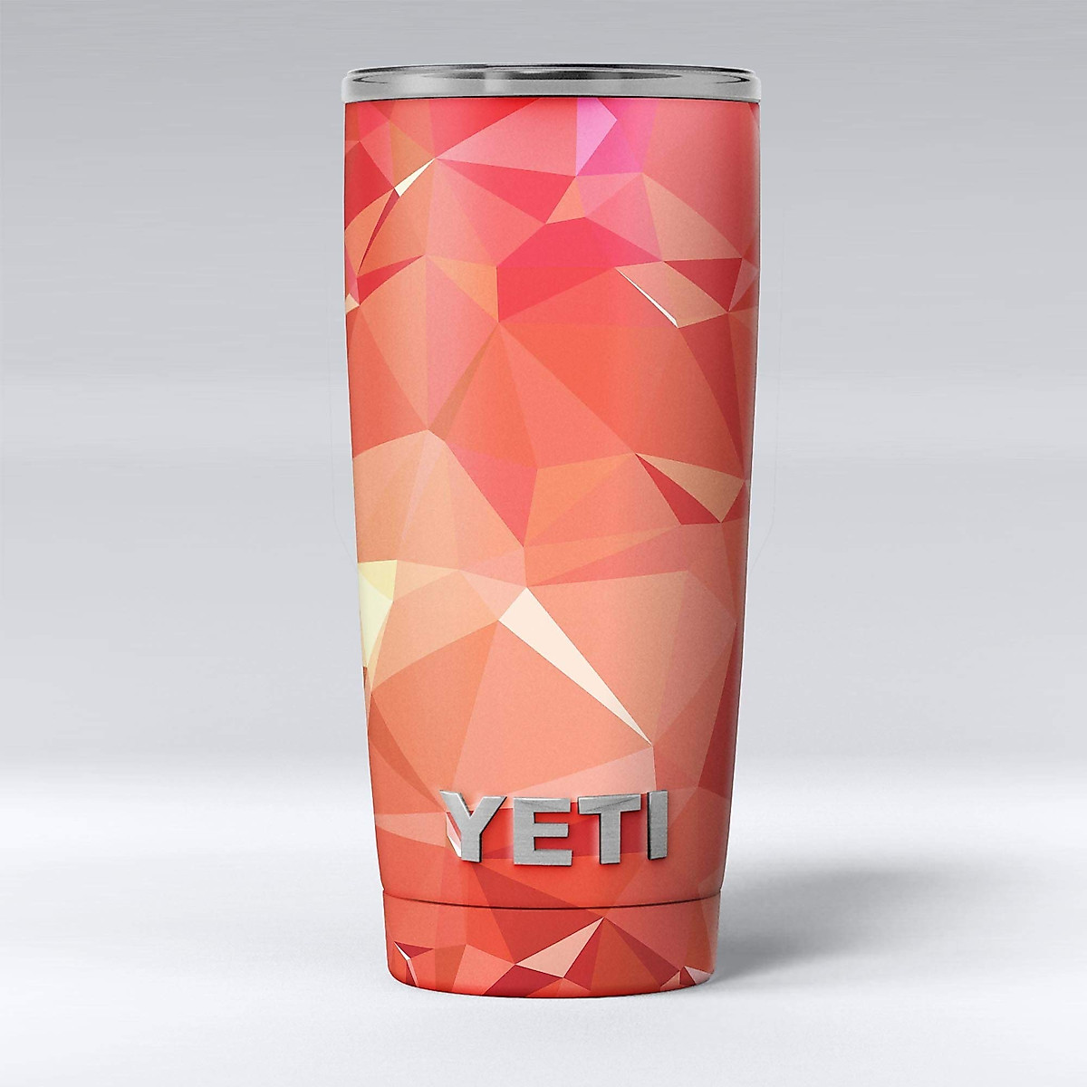 Design Skinz Orange Geometric V17 - Skin Decal Vinyl Wrap Kit Compatible with The Yeti Rambler Cooler Tumbler Cups