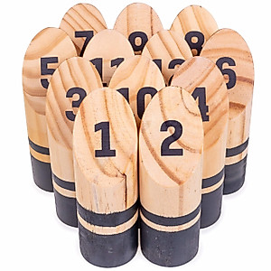 Finska | Portable Outdoor Lawn Game | Unique, Traditional Family Game | Premium Wooden Tossing Game Set Perfect for Parties, BBQs, Cookouts, Yard Activities | Comes with Carrying Crate