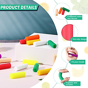 80 Pieces Chew Aligner Tray Seaters Colorful Aligner Seater Chew Chompers, 8 Colors