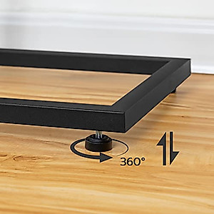 HOOBRO C Shaped Side Table with Charging Station, Foldable End Table with Fabric Bag, Sofa Couch Table Coffee Table Snack Table for Small Space Living Room, Bedroom, Rustic Brown and Black BF30USF01