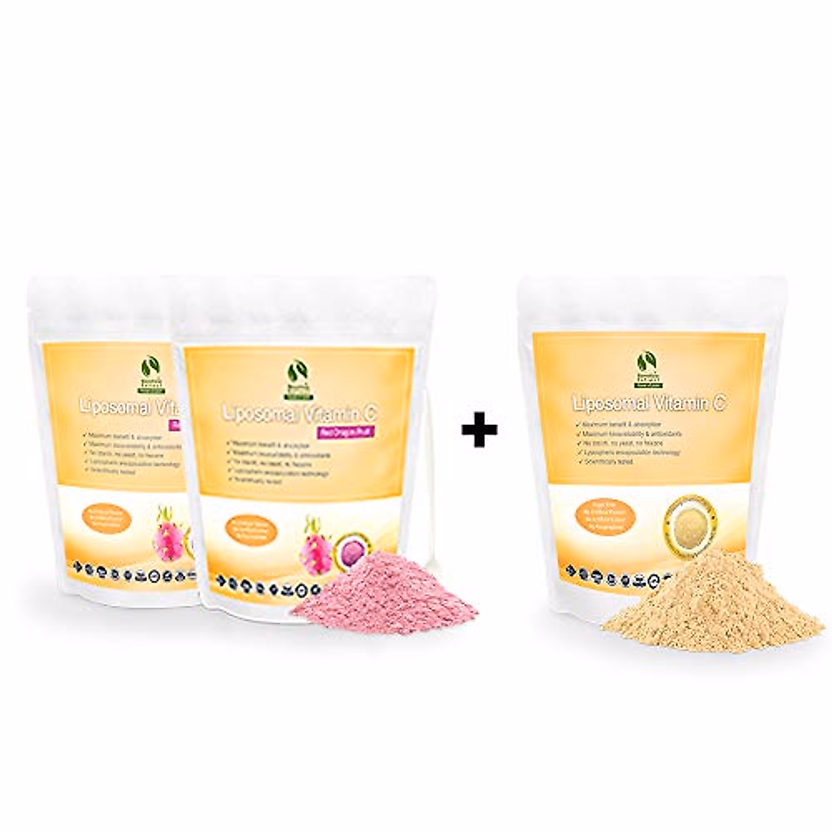 BIONUTRICIA EXTRACT Liposomal Vitamin C Dietary Supplement (2 Red Dragon Fruit + 1 Original Set)