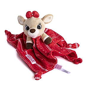 KIDS PREFERRED Rudolph The Red-Nosed Reindeer Clarice Plush Stuffed Animal Snuggler Lovey Security Blanket, 12.5 Inches