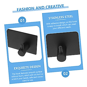 Zerodeko 3pcs Coat Hook Scarves Hook Towel Hooks for Hanging Door Hanging Rail Hanger Door Key Hanger Coat Mount Wall Mounted hat Hanging Door 304 Stainless Steel