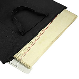 Light Weight Art Portfolio Tote Bag 20 x 26 Inches Waterproof Artist Carrying Case Poster Board Storage Bag Sketching Painting Drawing Art Supplies Holder for Student Art Work Portfolio - Black