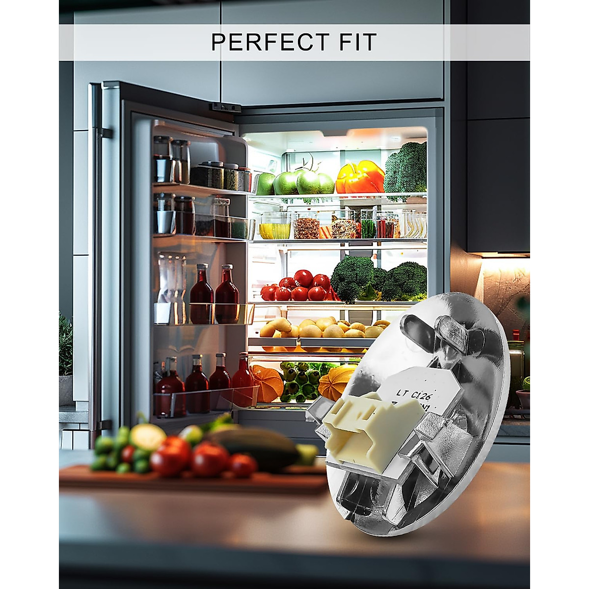 Vaticas 2 PCS Refrigerator LED Light Assembly Replace WR55X11132 WR55X25754 3033142 PS4704284 AP5646375 Fit for GE Refrigerator Light Bulb