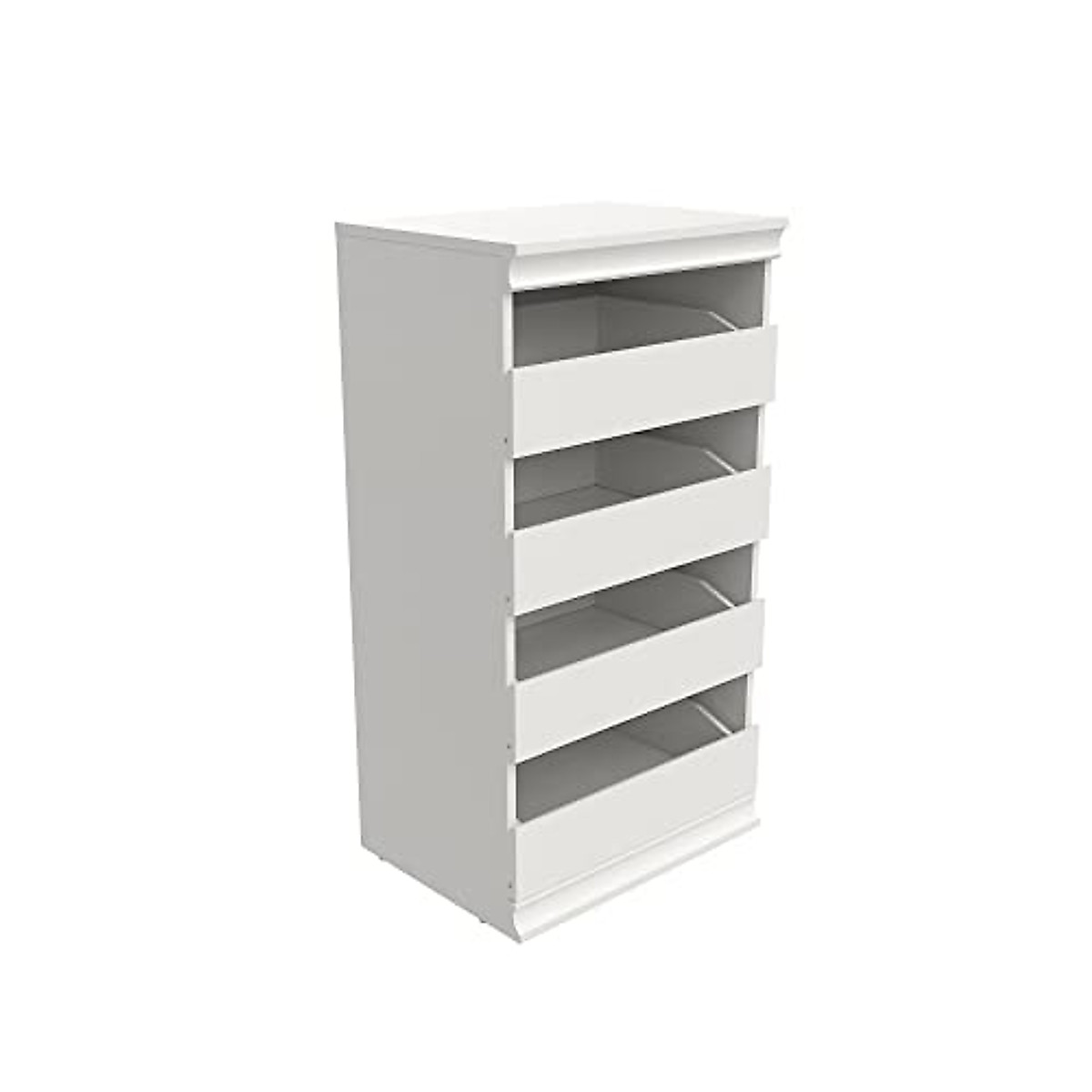 ClosetMaid 4561 Modular Closet Storage Stackable Unit, 4-Drawer, White & 4557 Modular Closet Storage Stackable Shelf Unit, 40.29-inch H x 21.39-inch W x 15.91-inch D, White