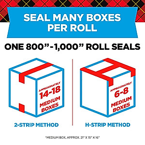 Scotch Heavy Duty Shipping Packaging Tape with Dispenser , Pack Of 2