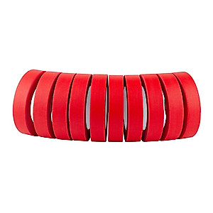 Lichamp 10 Pack Red Painters Tape 1 inch, Medium Adhesive Red Masking Tape Bulk Multi Pack, 1 inch x 55 Yards x 10 Rolls (550 Total Yards)