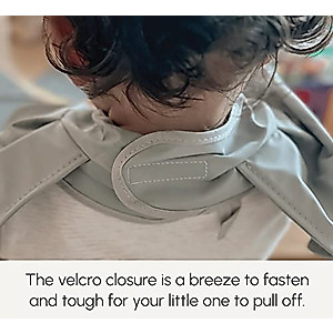 SMOOCH Extra Coverage Baby Bibs for Girls - Baby Feeding Supplies - Infant and Toddler Bibs, Smock, Waterproof Fabric bib, Fits Ages 6-24 Months (Pink)