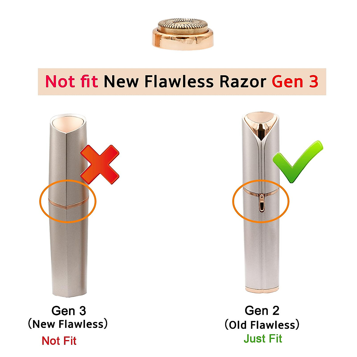 Generation 2 Replacement Heads for Flawless Facial Hair Remover, Replacement Blades for Old Finishing Touch Flawless Hair Removal