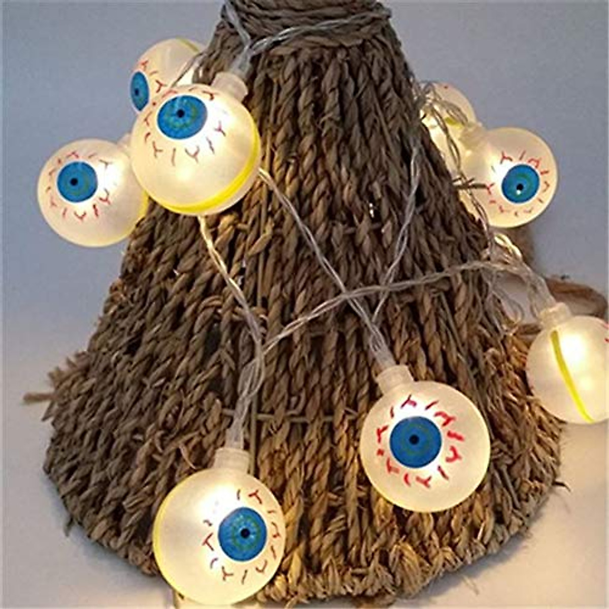 PVC LED Halloween Lamp,Party Battery Operated Eye Fairy Lamp Indoor Outdoor Garden Tree Decoration Wire Lamp