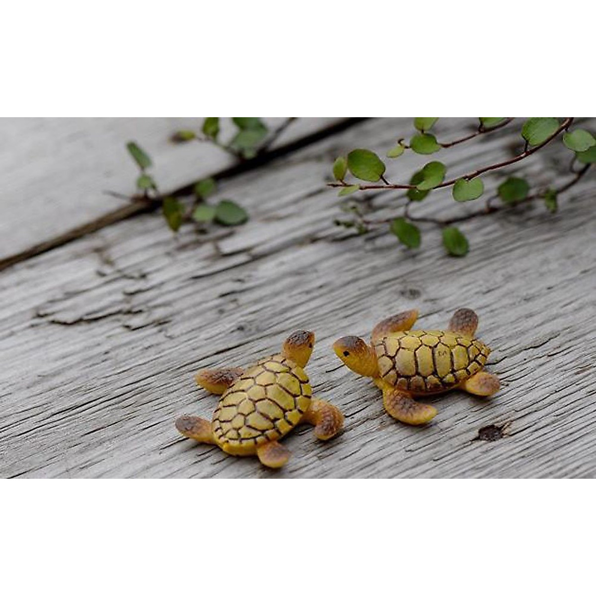 SunRise 6pcs Resin Cute Beach Sea Turtle Miniature Figurine Status Micro Landscape Decorations Fairy Gardens Dollhouse DIY Ornaments Decor