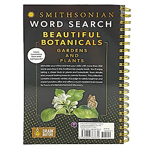 Smithsonian Word Search Gardens & Plants - Beautiful Botanicals Spiral-Bound Puzzle Multi-Level Word Search Book for Adults Including More Than 200 Puzzles (Brain Busters)