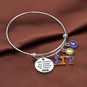 HOLLP 1922 Sigma Gamma Rho Sorority Jewelry SGR Bracelet Not Sisters by Blood But Sisters by Heart Bracelet Sister Gift for Sorority Women Girls (Bracelet-1)