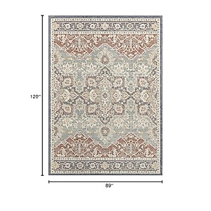 LUXE WEAVERS Floral Bohemian Cream 8x10 Area Rug