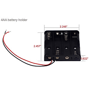 LAMPVPATH (Pack of 8) AA Battery Holder Bundle 2Pcs Single AA Battery Holder, 2Pcs 2X 1.5V AA Battery Holder with Leads, 2Pcs 3X 1.5V 3 AA Battery Holder with Wire, 2Pcs 4X 1.5V 6 Volt Battery Holder