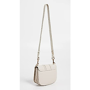 See by Chloe Women's Hana Small Saddle Bag, Cement Beige, Off White, One Size