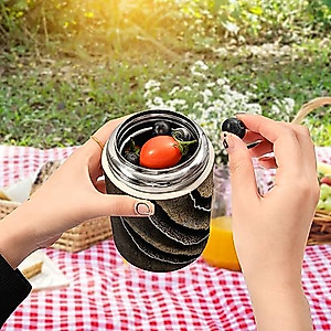 CUPADA 3d Monster Paw Food Jar for Hot and Cold, Insulated Food Jars Vacuum 17OZ with Folding Spoon for Work Trip Picnic Camping