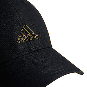 adidas Men's Stadium II Stretch Fit, Black/Gold Metallic, Large-X-Large