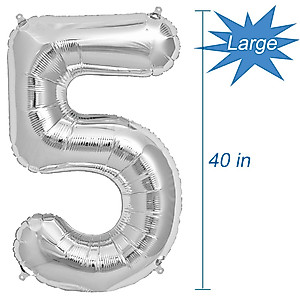 Tellpet Silver Number 15 Balloon, 40 Inch