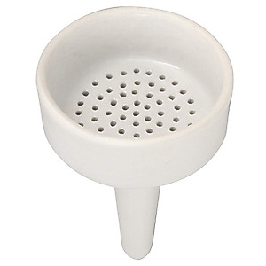 Buchner Funnel, 15cm - Porcelain - Straight Sides, Perforated Plate - Eisco Labs