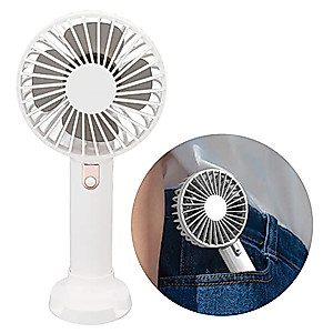 RAZURE Handheld Fan Mini Portable Fan, Cute Mini Personal Fan with 3 Levels Speeds Adjustable, USB Rechargeable Battery Operated Hand Fan for Stylish Women Men Travel Indoor Outdoor