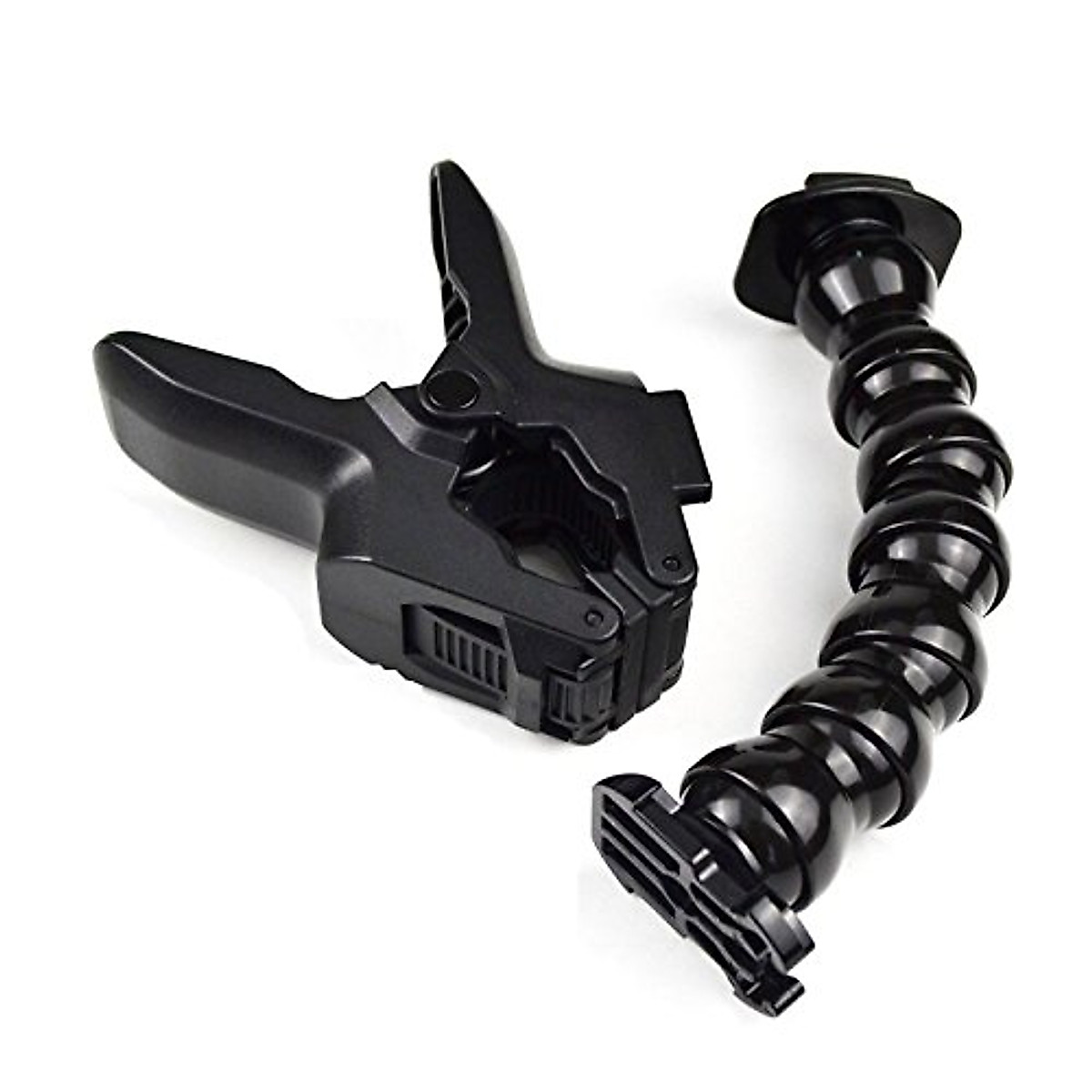 Bestyu Black Jaws Flex Clamp Mount Holder with Adjustable Neck for Gopro Hero 4 3+ 3 2 1