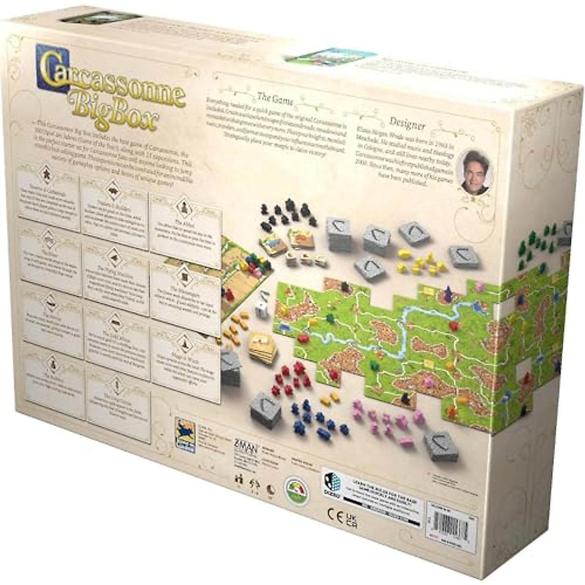 Carcassonne Board Game Big Box (2022 Edition) - Complete Base Game and 11 Expansions for Ultimate Variety! Medieval Strategy Game for Kids and Adults, Ages 7+, 2-6 Players, Made by Z-Man Games