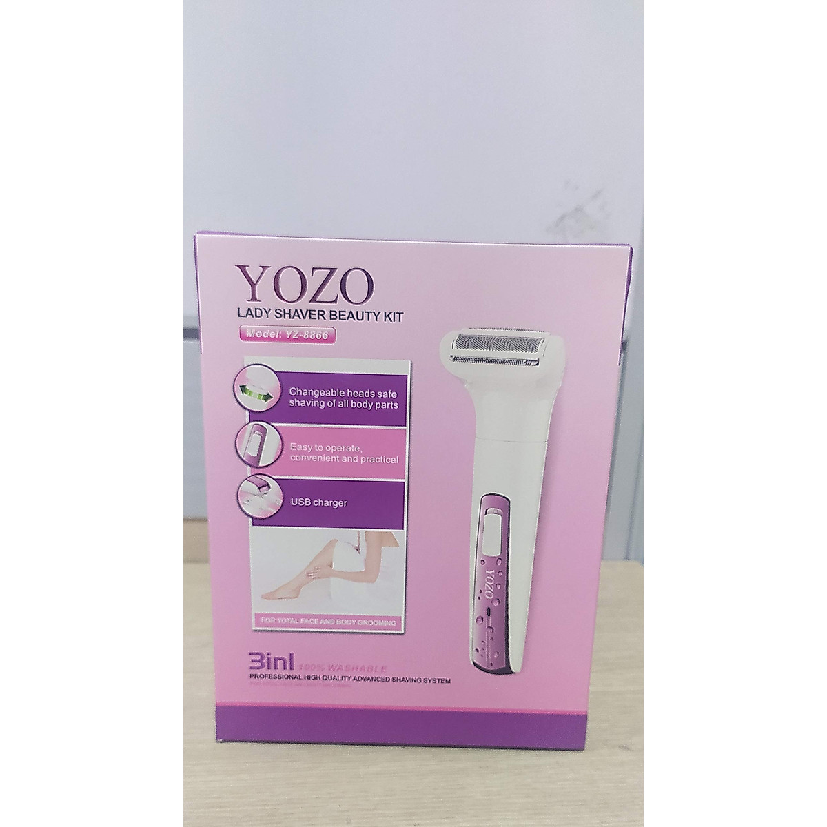 Electric Razor for Women, Nivlan Painless 2 in 1 Wet & Dry Lady Shaver for Women, Portable Waterproof Bikini Trimmer Body Hair Removal for Legs, Underarms, Armpit, Face (Rose Gold)