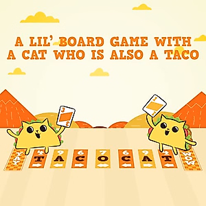 Tacocat Spelled Backwards by Exploding Kittens - 2 Players - Ages 7+ - 15 Minutes to Play - Clever Family Board Game - Couples Game, Family Game Night, Kid and Adult Board Game