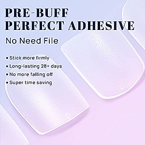 Ejiubas Gel Nail Kit, Nail Tips and Gel Kit with 15ML Solid Gel, 300PCS Extra Short Square Fake Nails with Portable Nail Lamp, DIY Nail Art Tools Gel Nail Extension Kit Acrylic Nail Kit