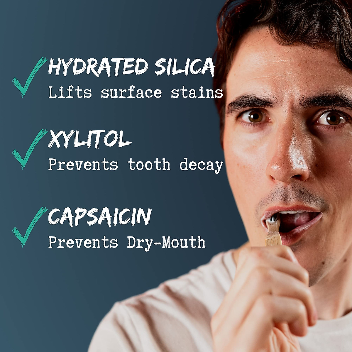 Chilly Toothpaste, Spicy Whitening Toothpaste, Intense Natural Spearmint Flavor + Ghost Pepper Flakes, SLS Free (Pack of 2)