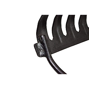 Bully Tools 92309 12-Gauge 16-Inch Bow Rake with Fiberglass Handle and 16 Steel Tines, 58-Inch