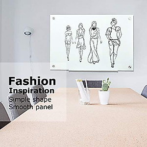 Glass Whiteboard Magnetic Dry Erase White Board 4'x 3' Framless White Surface