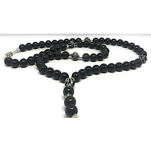 Acrylic Holy death's necklace, rosary style. Collar de la Santa Muerte de acrilico estilo rosario. Grim reaper Y style necklace.