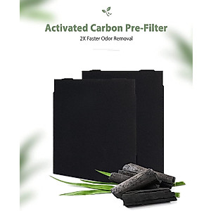 Future Way 510 Filter Replacement Compatible with Whirlpool Whispure AP510 and AP450 Air Purifier, with 4 Carbon Filters, Part# 1183054k