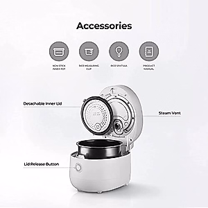 CUCKOO CR-0675F | 6-Cup (Uncooked) Micom Rice Cooker | 13 Menu Options: Quinoa, Oatmeal, Brown Rice & More, Touch-Screen, Nonstick Inner Pot | Gray