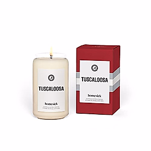 Homesick Premium Scented Candle, The University of Alabama, Tuscaloosa - Scents of Spring Water, Pineapple, Almonds, 13.75 oz, Gifts, Soy Blend Candle Home Decor