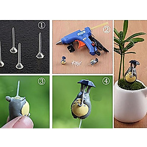 50 PCS Fairy Miniature Ornament DIY Kit and 4 PCS Artificial Succulent Plants for Garden Dollhouse Decoration