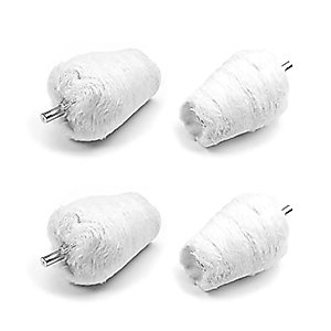 Auniwaig 4PCS 55mm Polishing Wheel Cotton,Conical Buffing Wheel Pad Polishing Wheel with 1/4" Handle for Manifold Aluminum Stainless Steel Chrome