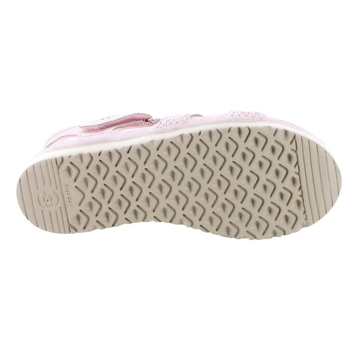 UGG Unisex-Child Goldenstar Strap Sandal, Seashell-pink, 3 Big Kid
