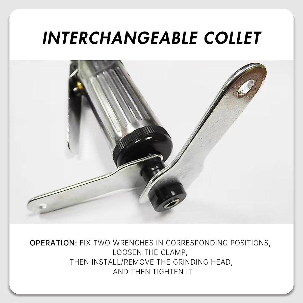 DINGTAIHE 1/4Inch Air Die Grinder, Straight Grinder, Pneumatic Air Die Grinder Heavy Duty Industrial Polisher Grinding Cleaning Tool